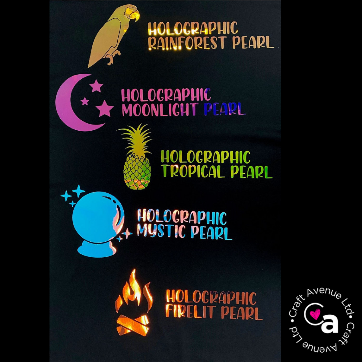 Firelit Pearl Holographic HTV – Craft Avenue Ltd.